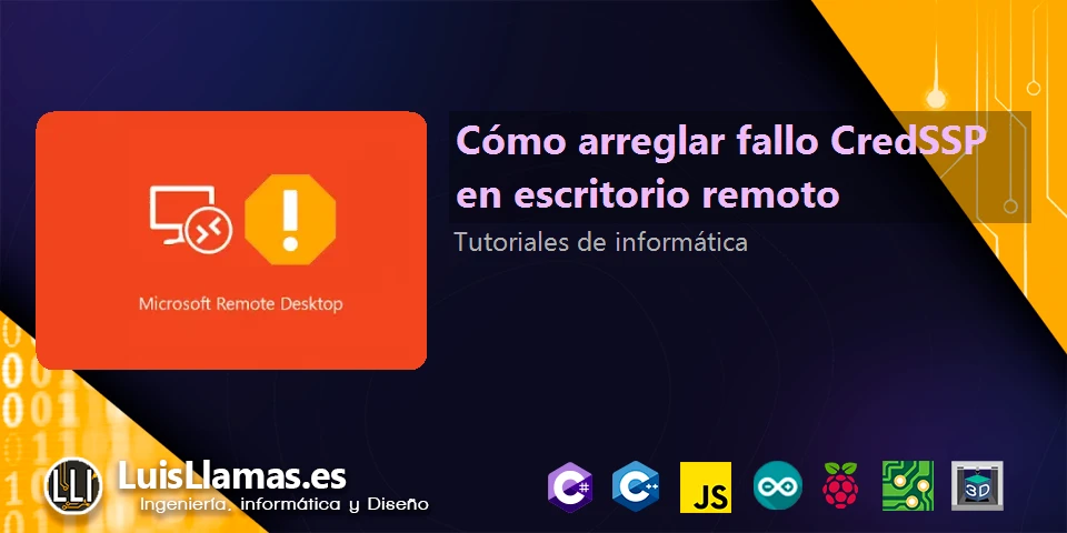 How to fix CredSSP failure in remote desktop