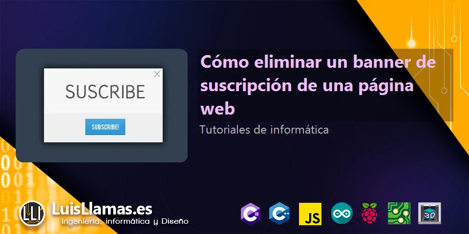 How to remove a subscription banner from a web page