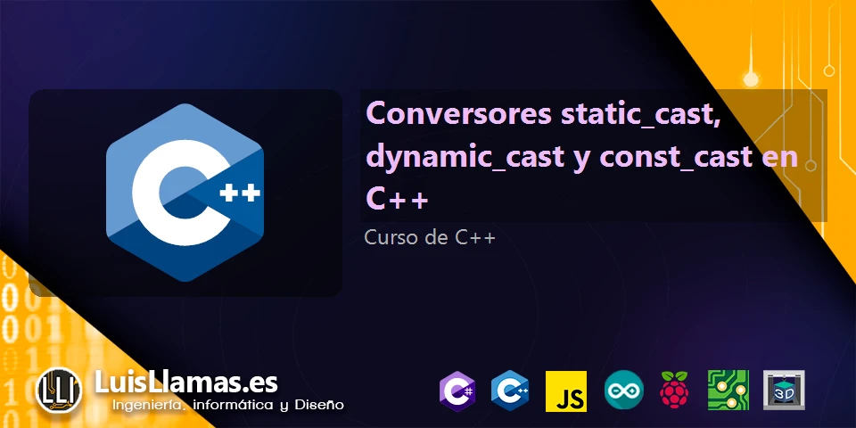 Conversores static_cast, dynamic_cast y const_cast en C++