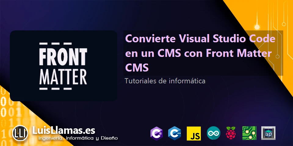 Convert Visual Studio Code into a CMS with Front Matter CMS