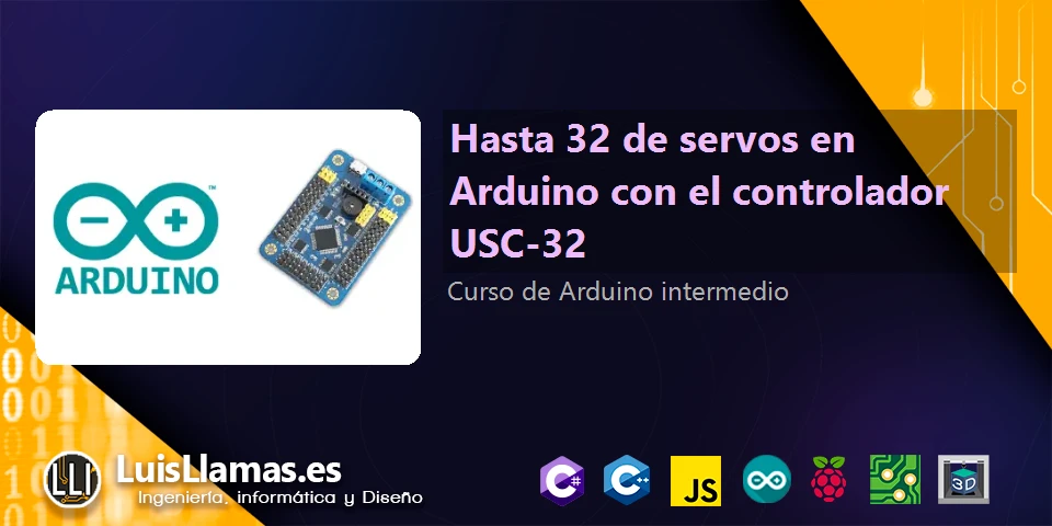 Hasta 32 de servos en Arduino con el controlador USC-32