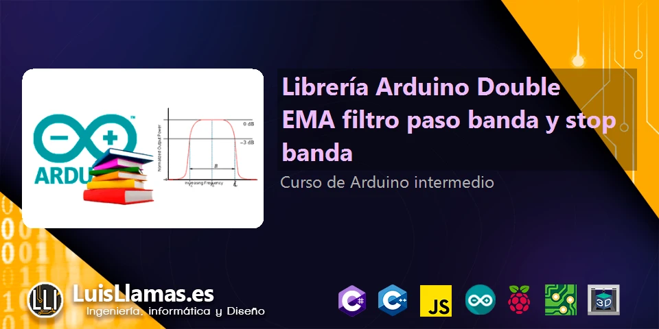 Arduino Library Double EMA Bandpass and Bandstop Filter