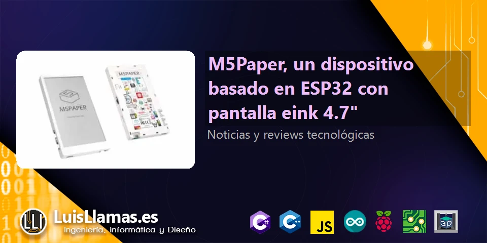 M5Paper, a device based on ESP32 with 4.7" eink display