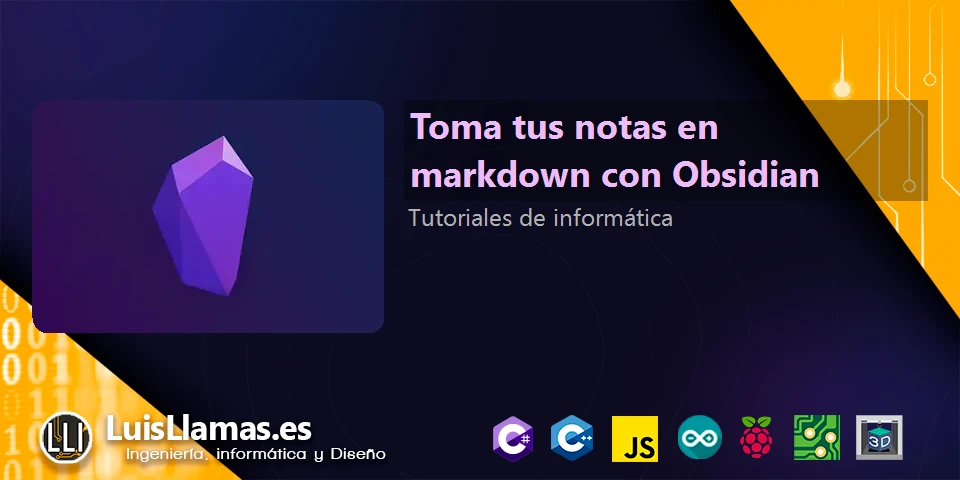 Toma tus notas en markdown con Obsidian