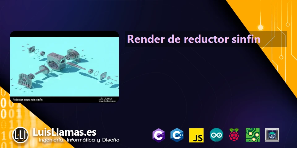 Worm Gear Reducer Render