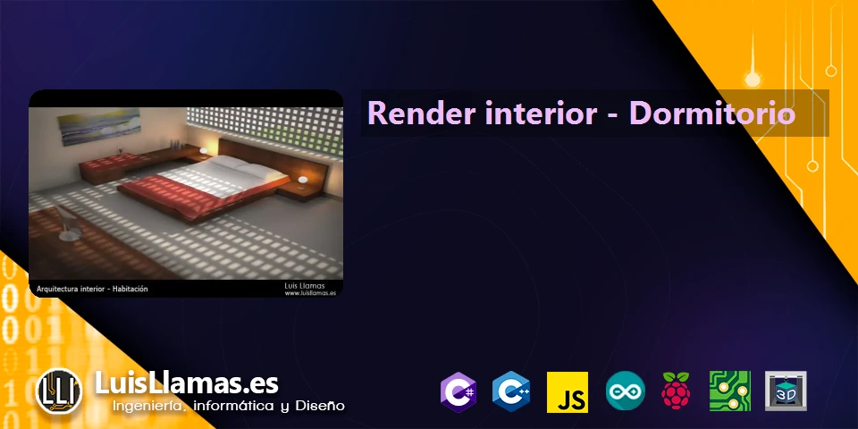 Render interior - Dormitorio