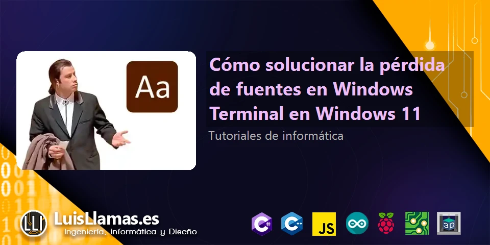 How to fix the problem of missing fonts in Windows Terminal in Windows 11