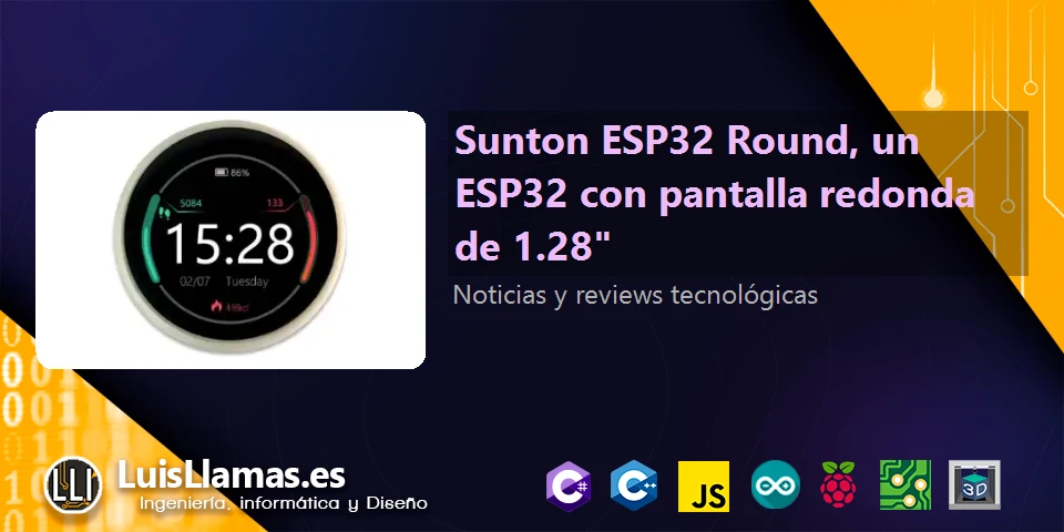 Sunton ESP32 Round, an ESP32 with a 1.28" round screen
