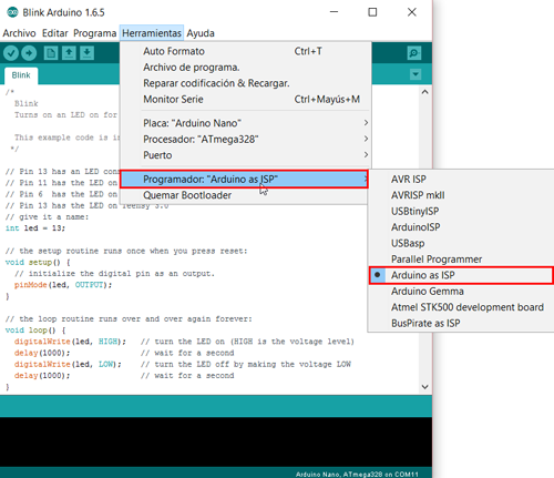 Usar Arduino Para Reprogramar El Bootloader De Otro Arduino
