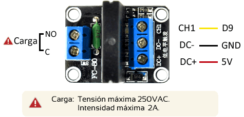 Conmutar cargas con Arduino y relé de estado sólido